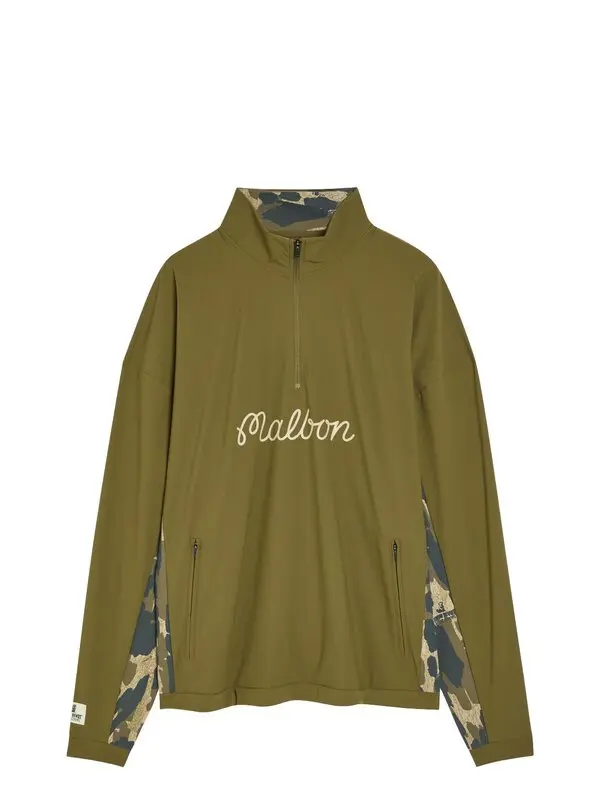 MALBON Tour Divot Logo Half-zip Camouflage Stretch-jersey Jacket - Multicoloured