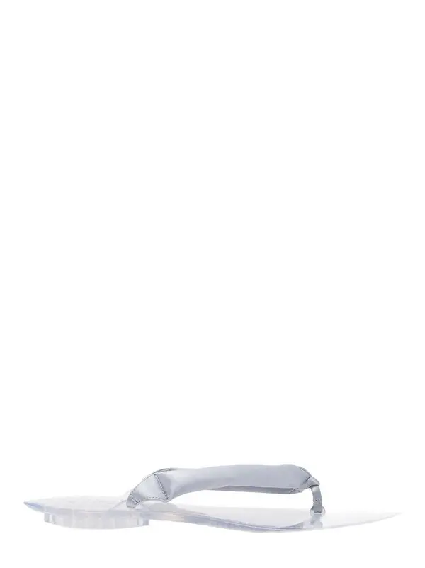 Alaïa Satin And Tpu Flip Flops - Silver