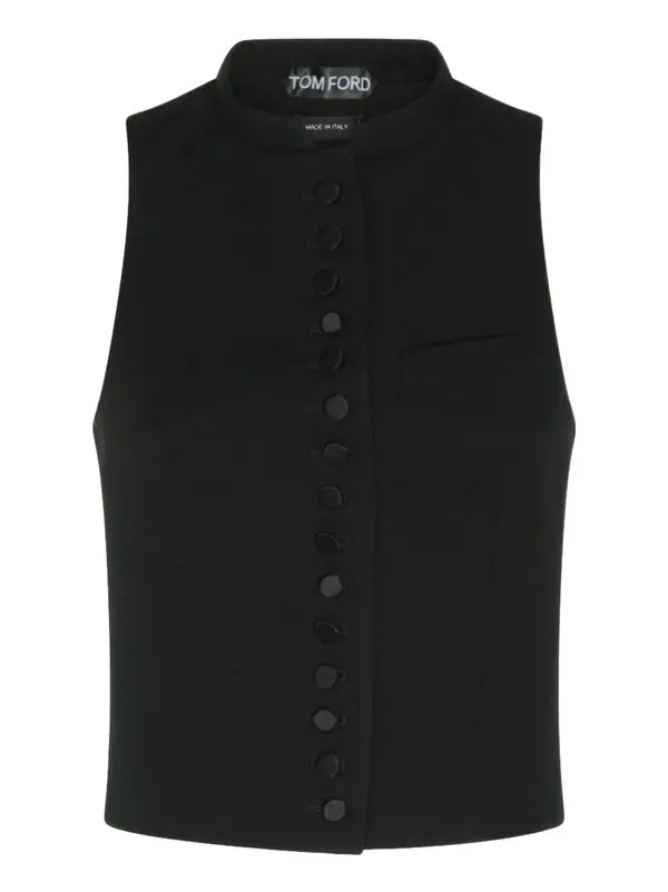 TOM FORD Single-breasted Vest - Black