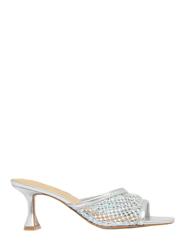 Guess Crystal-embellished Mesh Sandals - Silver