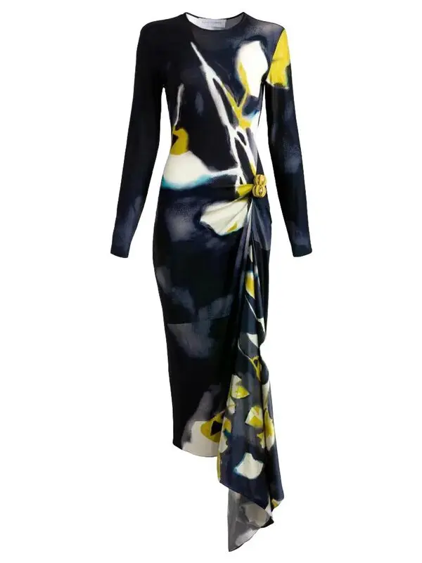 Silvia Tcherassi Ananya Floral-print Midi Dress - Blue