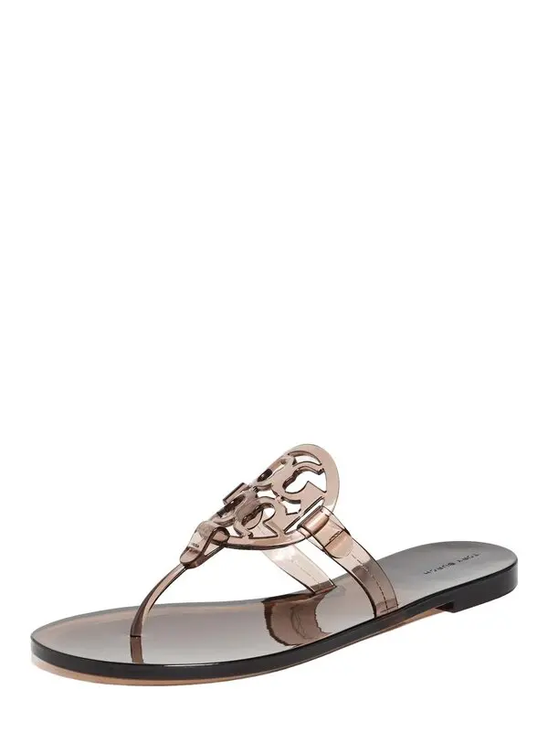 Tory Burch Miller Jelly Thong Sandals - Brown