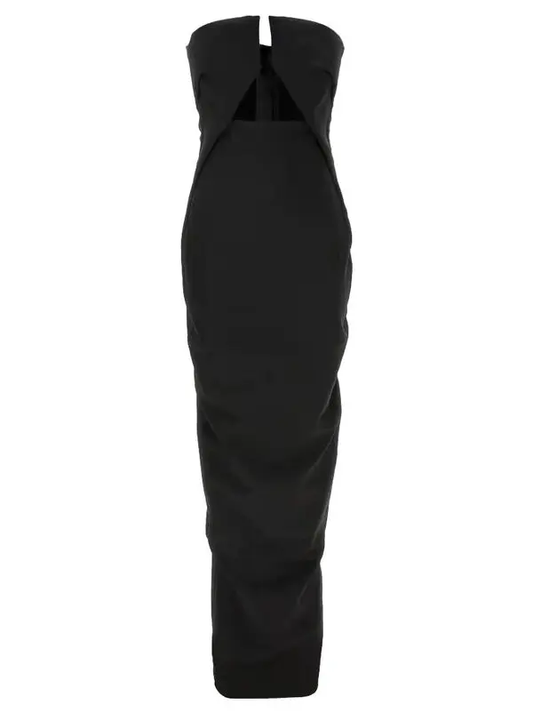 Rick Owens Maxi Prong Gown Cut-out Dress - Black