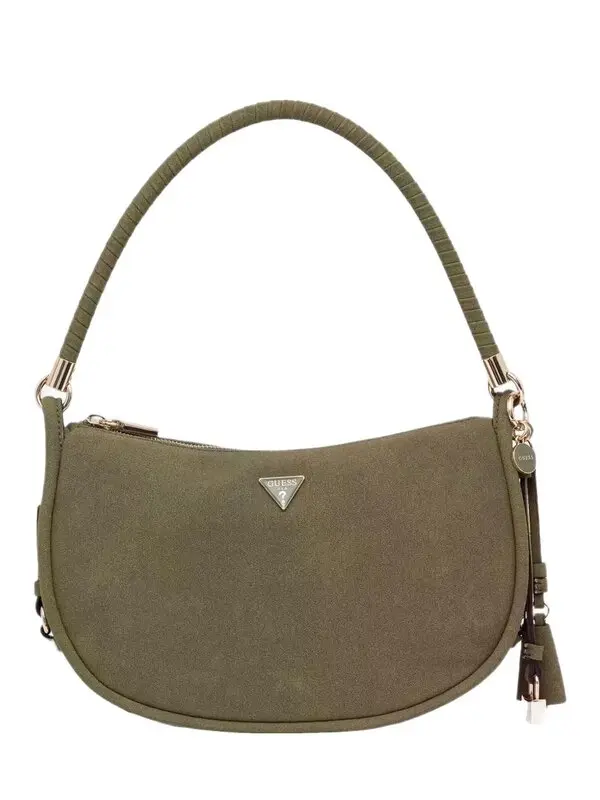 Guess Danya Logo Plaque Curved Tote Bag - Green