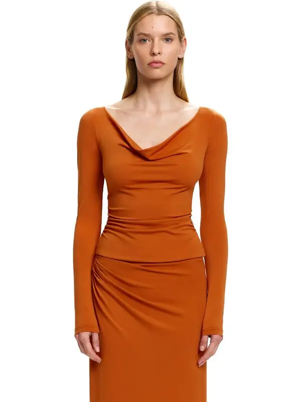 Significant Other Luisa Long Sleeve Top - Rust