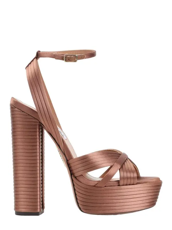 AQUAZZURA Sundace Plateau Sandals - Brown