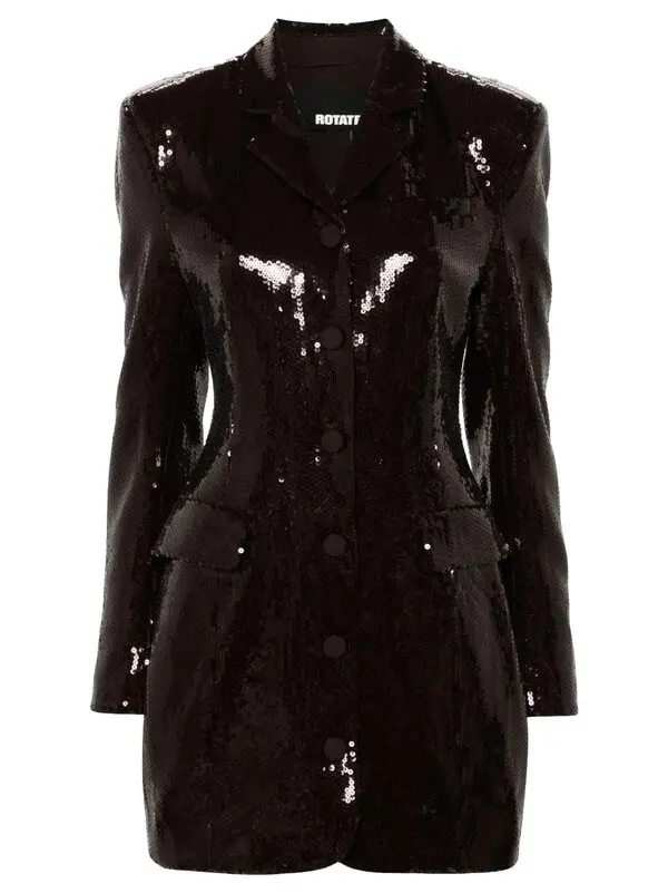 ROTATE BY BIRGER CHRISTENSEN Sequin Blazer Dress - Brown