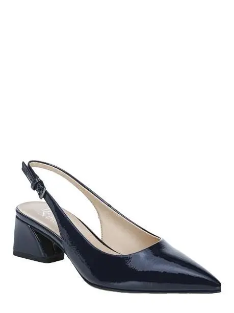 Franco Sarto Racer Slingback Pointed Toe Pumps - Midnight