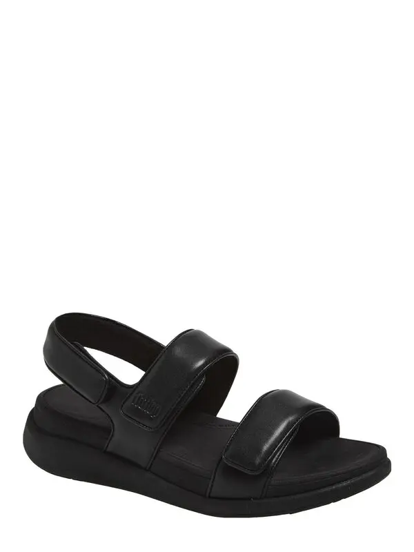 Fitflop F-mode Go Adjustable Platform Flip Flop - All Black