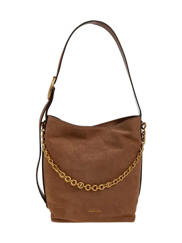 Michael Kors Nolita Suede Shoulder Bag - Brown