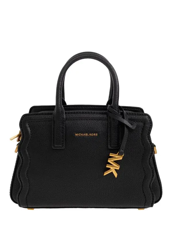 Michael Kors Laila Leather Top Handle Bag - Black