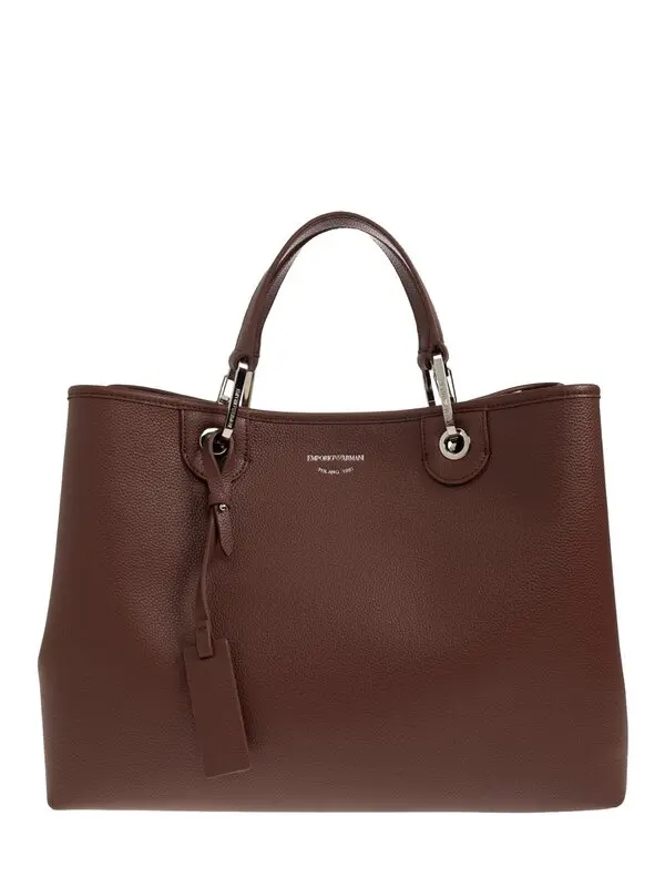 Emporio Armani Textured Tote Bag - Brown