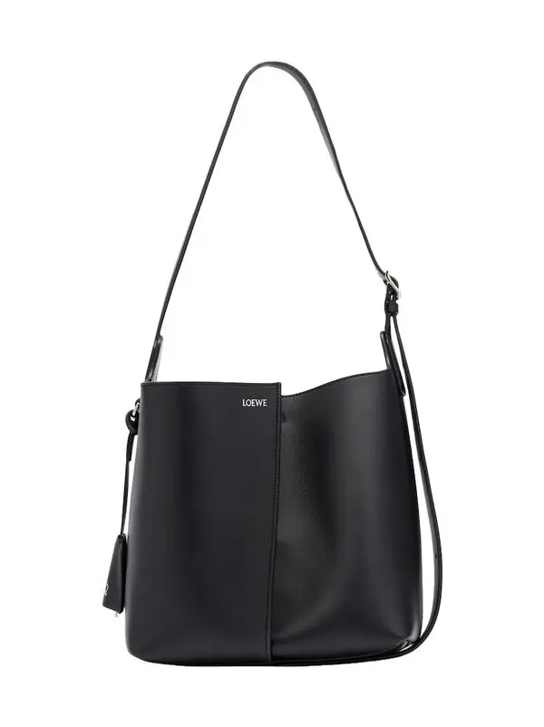 Loewe Bilbao Medium Leather Tote Bag - Black