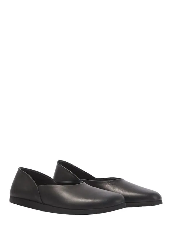 STOFFA Leather Slip-on Shoes - Black