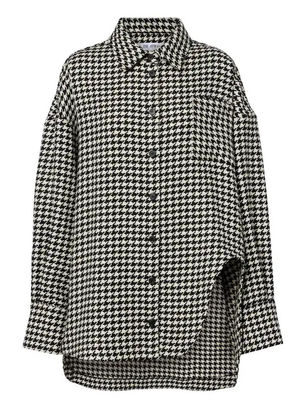 Attico Houndstooth Virgin Wool Shirt - Multicoloured