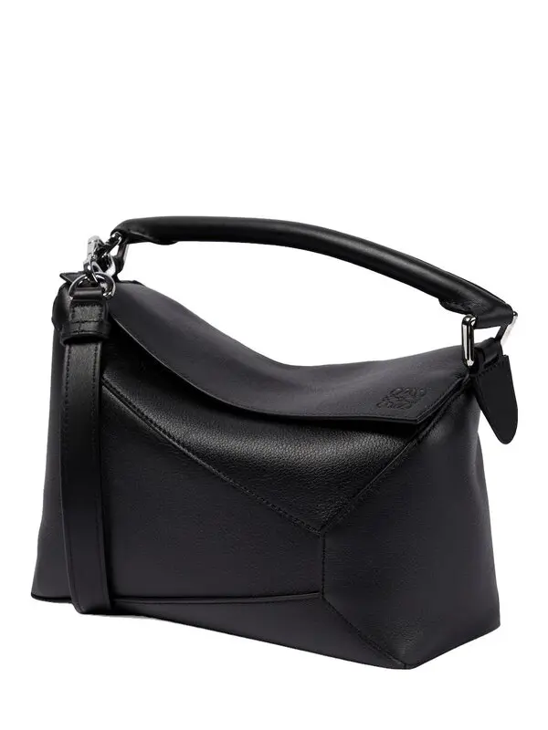 Loewe Puzzle Edge Small Top Handle Bag - Black