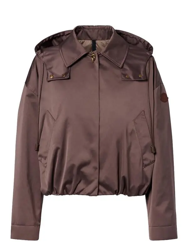 Moncler Chevreuil Hooded Blouson Jacket - Brown