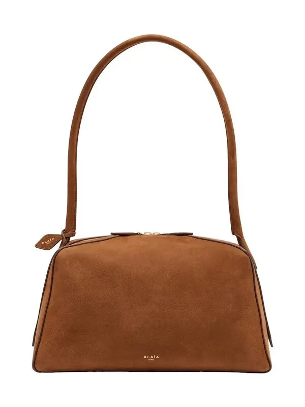Alaïa Le Bouledogue Suede Shoulder Bag - Brown