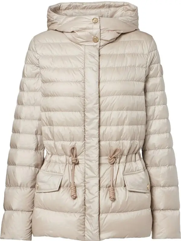 Moncler Raies Hooded Quilted Down Jacket - Grey