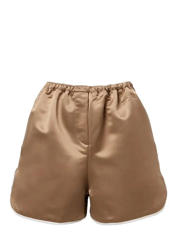 THE FRANKIE SHOP Adia Satin Shorts - Beige