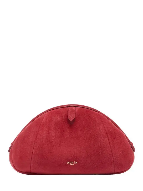Alaïa Small Suede Clutch - Red