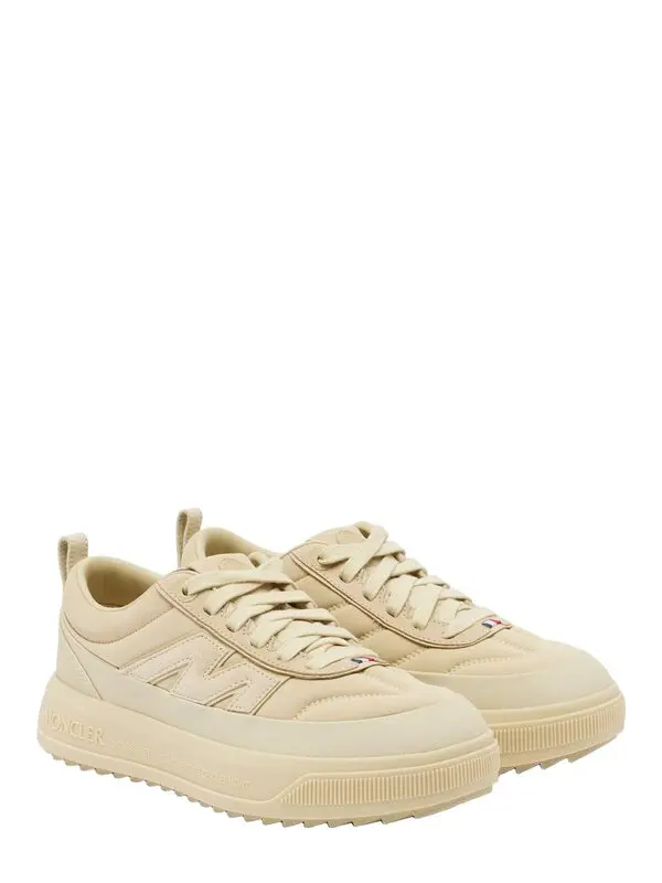 Moncler Altive Leather-trimmed Sneakers - Beige