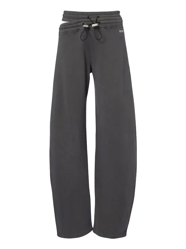 Attico Cotton Jersey Barrel-leg Sweatpants - Grey