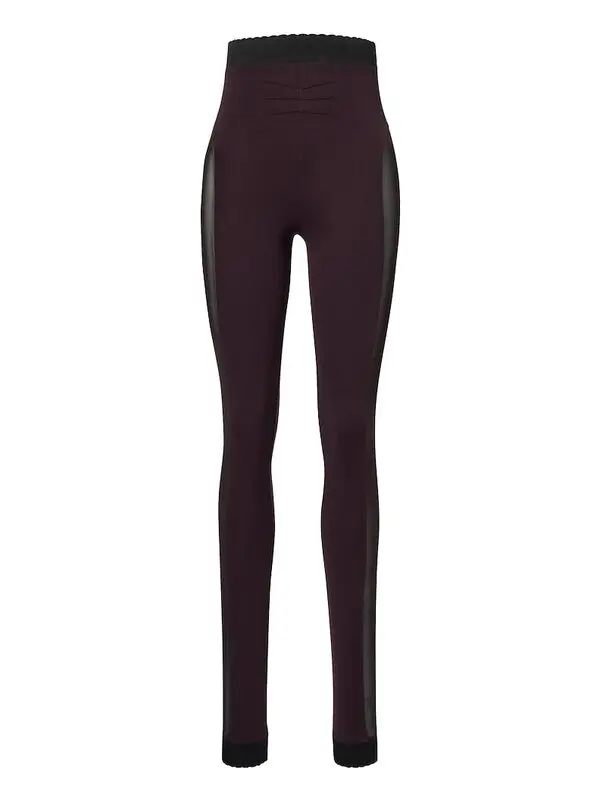 Attico Paneled Leggings - Brown