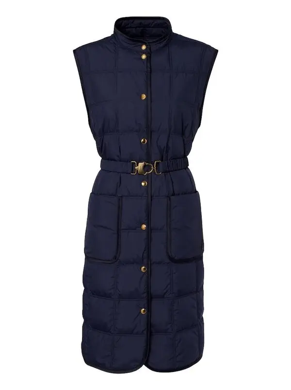 Moncler Cygnette Quilted Down Vest - Blue