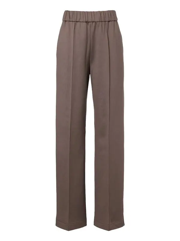 Moncler Cotton Blend Jersey Sweatpants - Grey