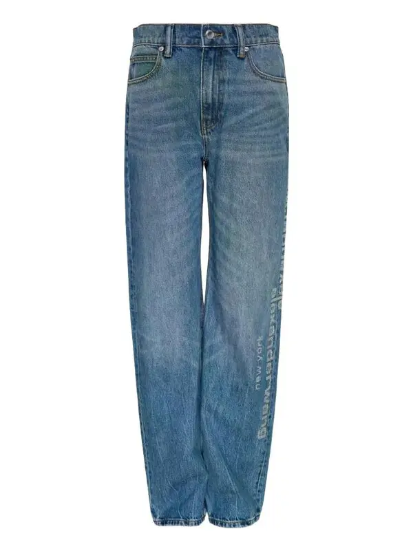 Alexander Wang Hotfix Logo Jeans - Blue