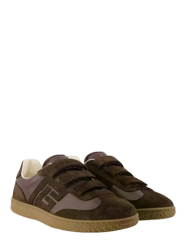 Balmain Swan Touch-strap Sneakers - Brown