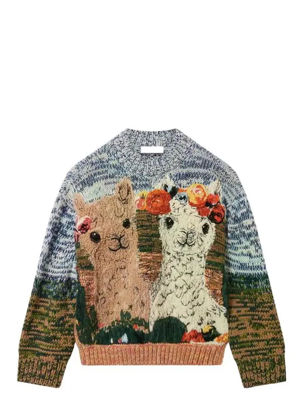 Stella McCartney Alpaca-motif Sweater - Neutrals