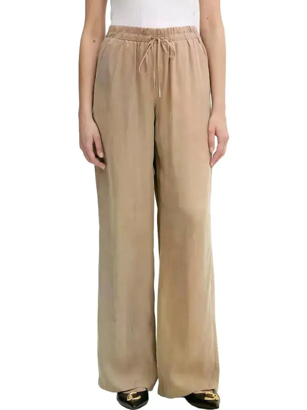 Guess Drawstring Wide-leg Trousers - Neutrals