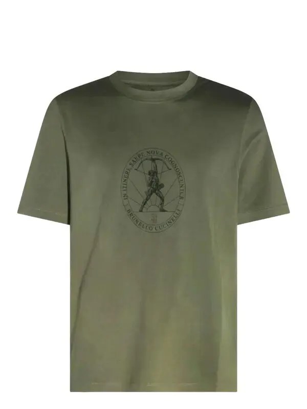 Brunello Cucinelli Graphic-print T-shirt - Green