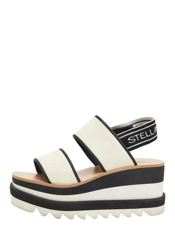 Stella McCartney Elyse Wedge Sandals - Neutrals