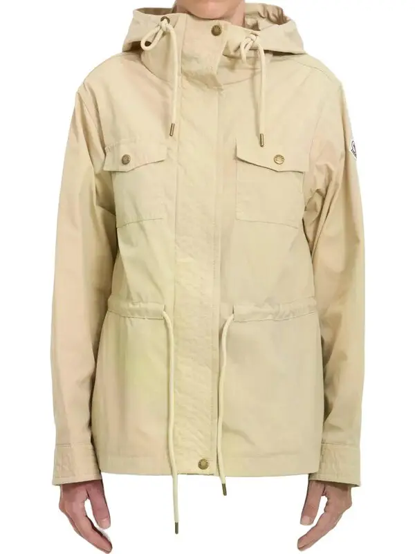 Moncler Serin Drawstring-waist Parka - Neutrals