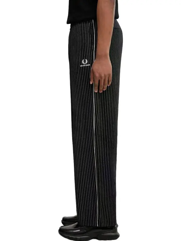 Fred Perry Pinstripe-print Track Pants - Black