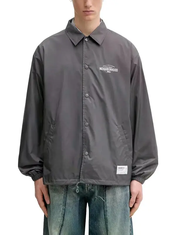 NEIGHBORHOOD Logo Print Shirt Jacket - Grey