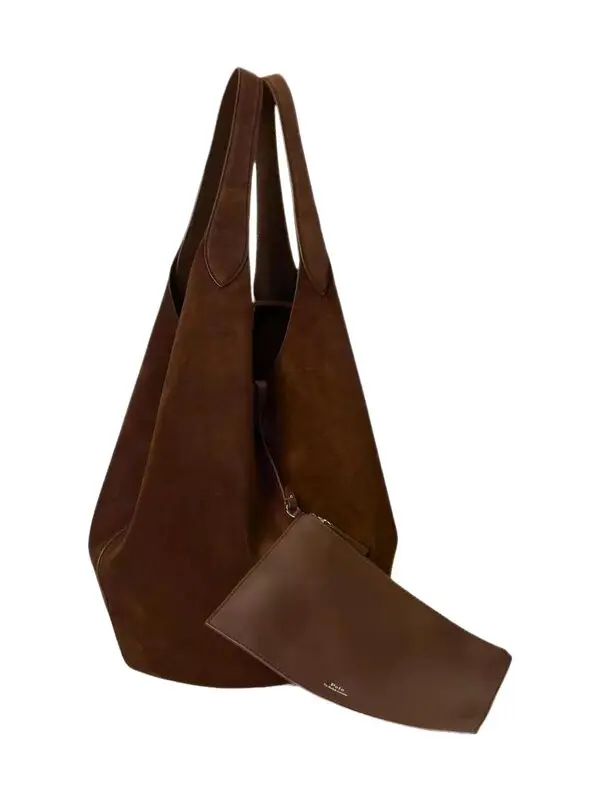 Polo Ralph Lauren Calf Suede Tote Bag - Brown