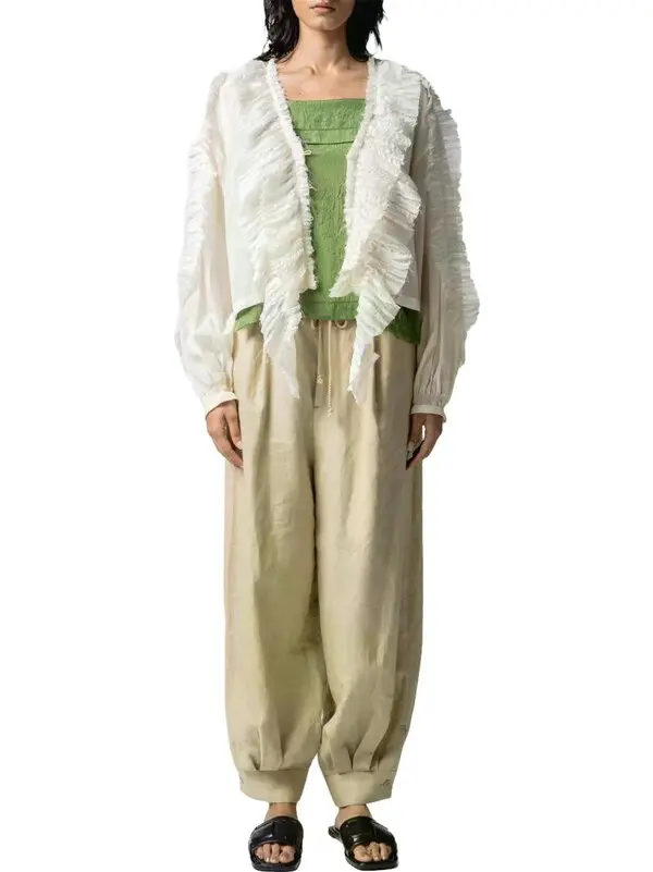 MULLER OF YOSHIOKUBO Ruffled Top - Green