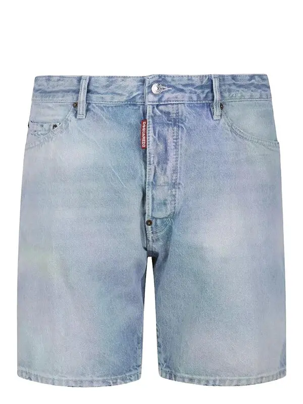 Dsquared2 Faded Denim Shorts - Blue
