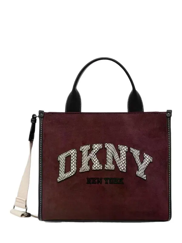 Dkny Hadlee Logo-patch Tote Bag - Red