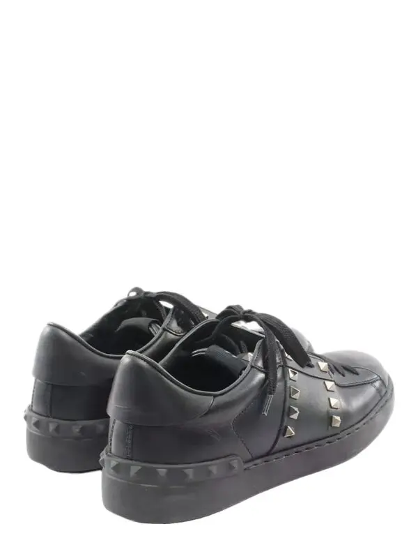 Valentino Garavani Rockstud Untitled Leather Sneakers - Black