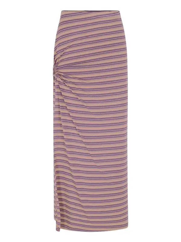 Rabanne Striped Jersey Skirt - Multi