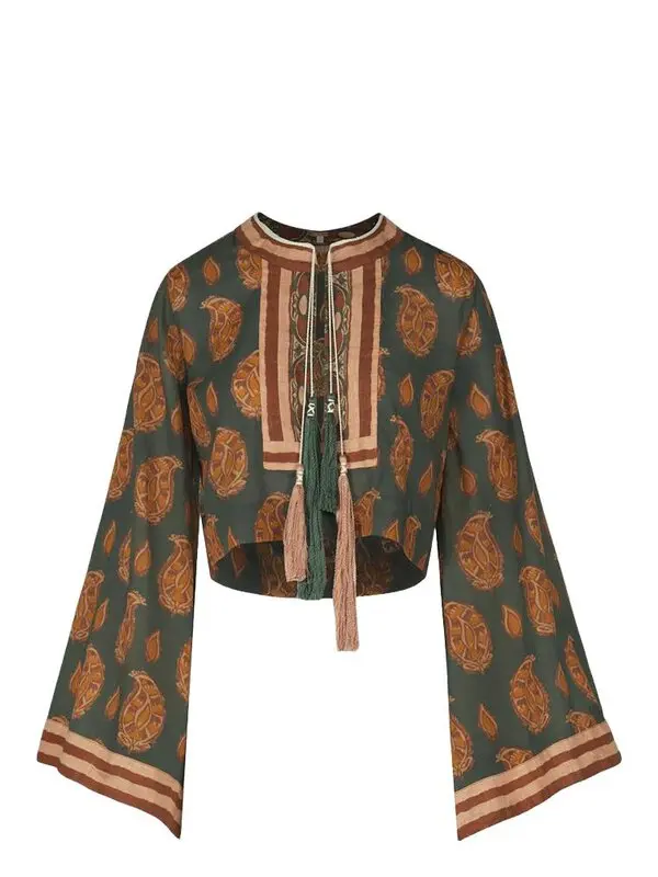 Johanna Ortiz Cropped Blouse - Multi