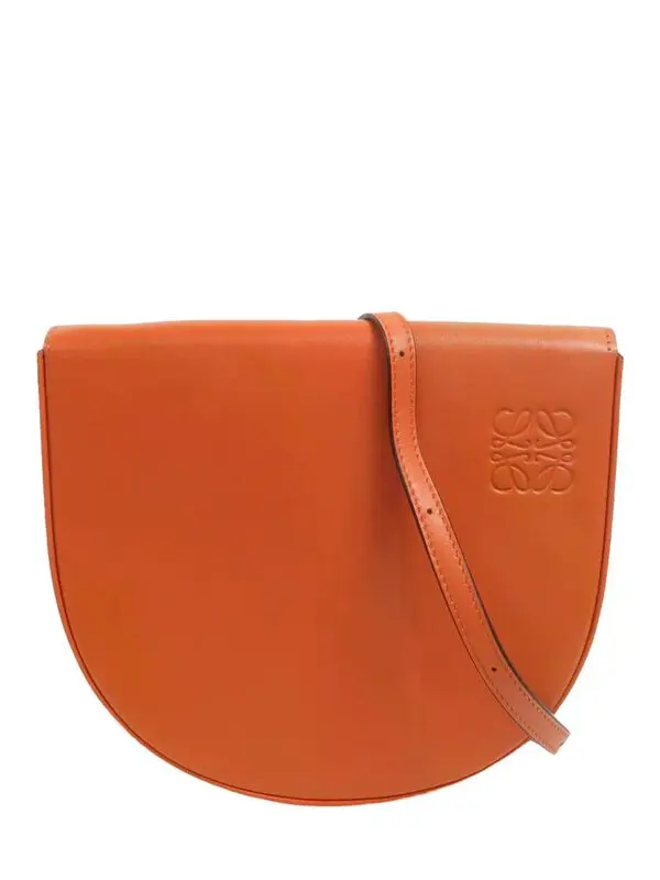 Loewe Anagram Embossed Leather Crossbody Bag - Orange