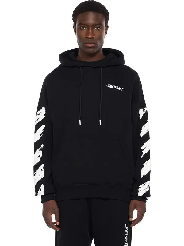 Off-White Ink Arrow Skate Hooded Sweatshirt - Black