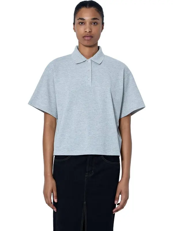 Saint Laurent Short Sleeve Polo Shirt - Gray