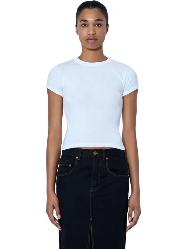 Saint Laurent Cotton Jersey Crewneck T-shirt - White
